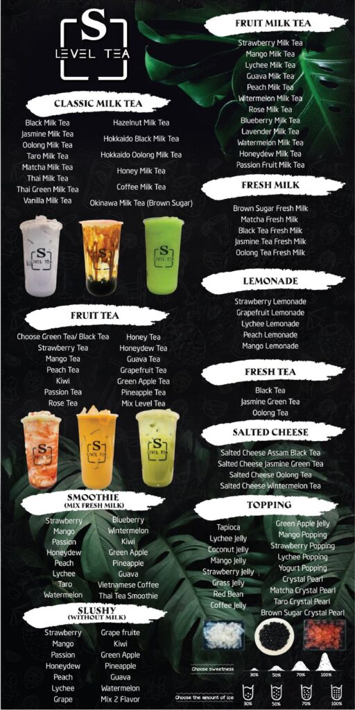 Our Menu – Slevelteaus